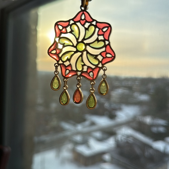 Trifari | Jewelry | Crown Trifari Pliquejour Enamel Suncatcher Necklace | Poshmark